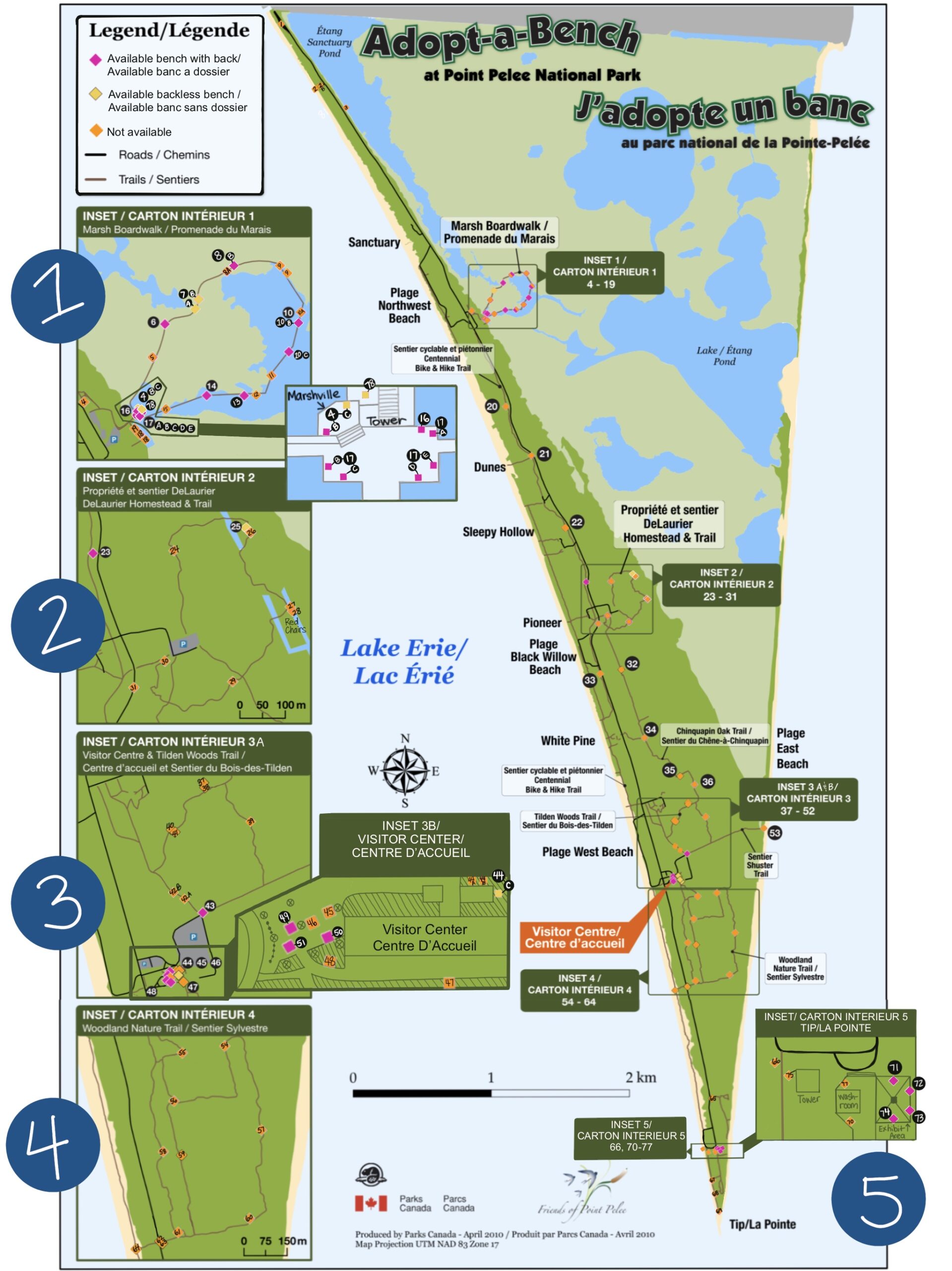 Adopt-a-Bench MAP - Friends of Point Pelee